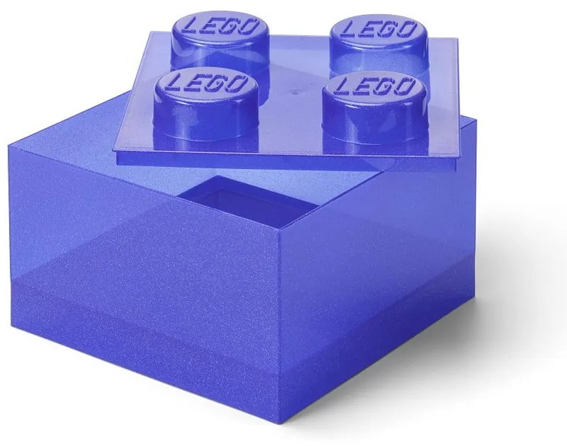 Fialový plastový dětský úložný box 25x25x18 cm – LEGO® Biano.cz
