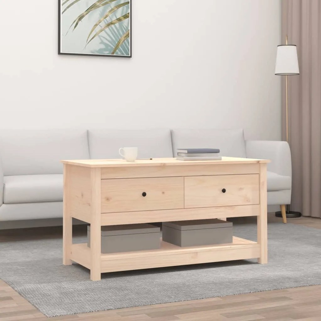 Konferenční stolek 102 x 49 x 55 cm masivní borové dřevo - Default Title