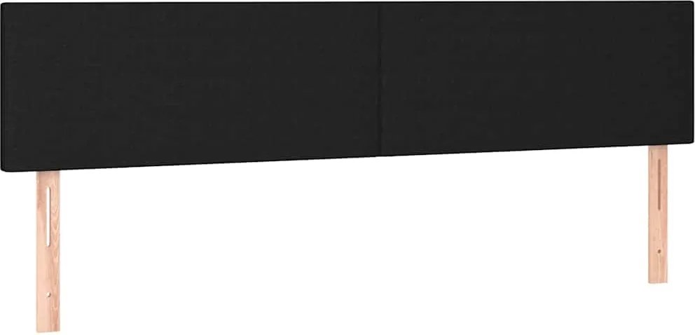 Box spring postel s matrací a LED černá 180x200 cm textil 3133015