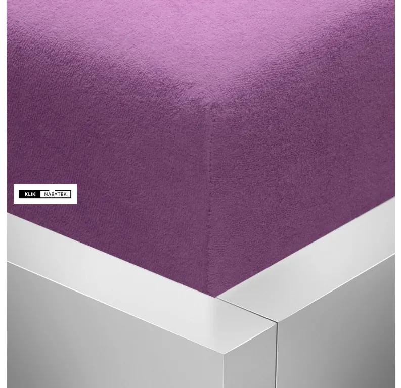 Stanex Froté napínací prostěradlo fialové ROZMĚR: (š/d/v) 180 x 200 x 20 cm