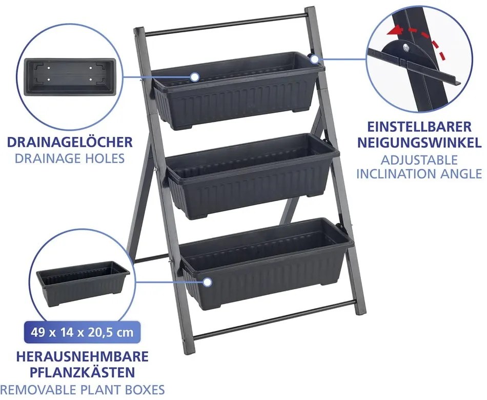 Kovový stojan na květiny (výška 85 cm) Vertical – Maximex