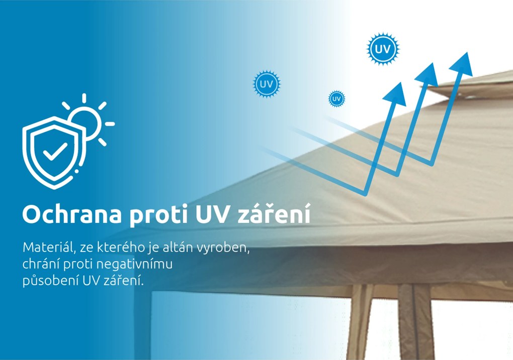Marimex | Zahradní altán Marimex Vista 3x3 m - béžový (poškozený obal) | 109705740