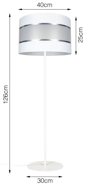Stojací lampa CORAL 1xE27/60W/230V bílá