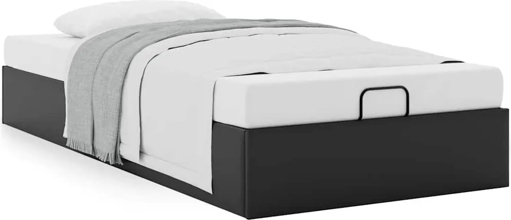Osmanský rám postele bez matrace černá 90x190 cm umělá kůže 3310774
