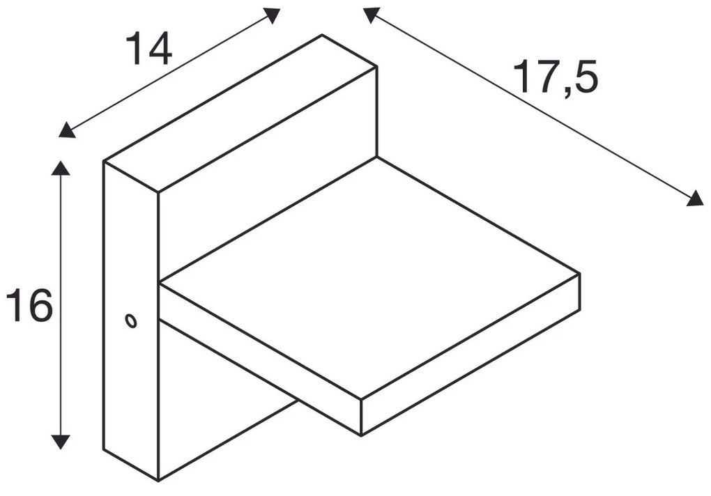 SLV Abridor, venkovní nástěnné antracitové svítidlo LED 14W, IP55, 3000/4000K