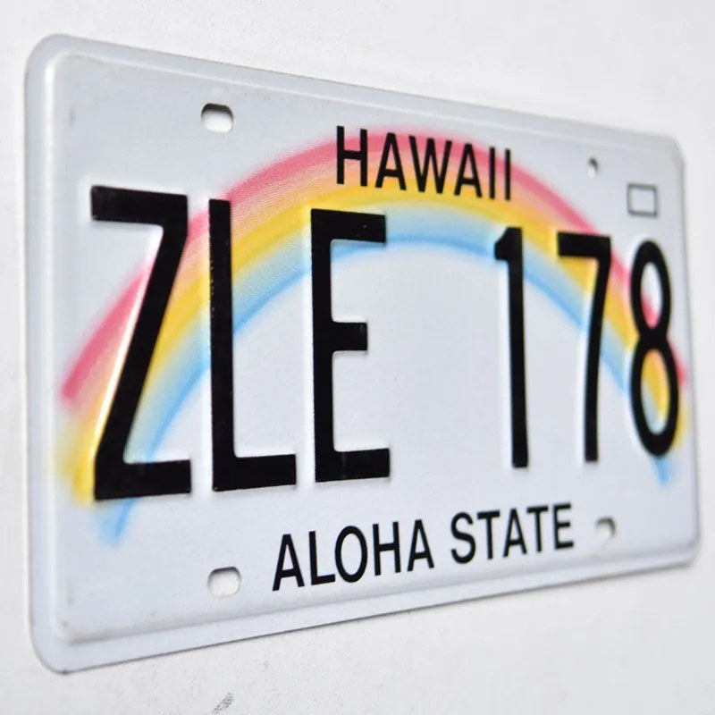 Americká SPZ Hawaii Aloha Rainbow ZLE 178