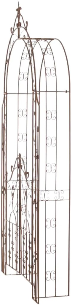 Pergola na popínavé rostliny GS22232 s brankou  - Hnědá antik