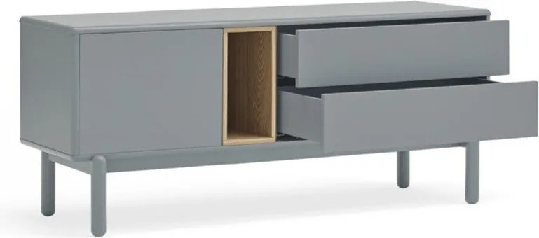 Modro-šedý TV stolek 140x56 cm Corvo – Teulat