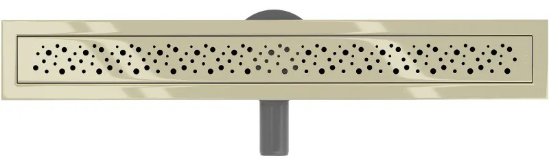 Mexen Flat 360°, nerezový sprchový žlab vzor M12 60 cm, zlatá lesklá, 1521060-40