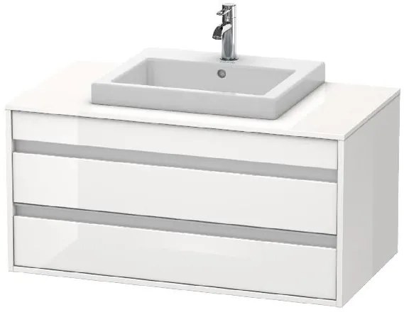 Duravit Ketho - Umyvadlová skříňka 50x100x55 cm, 2 zásuvka, lesklá bílá KT675502222