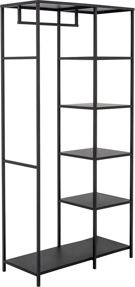 Černý kovový stojan na oblečení 90x183x40 cm Valde – Bloomingville
