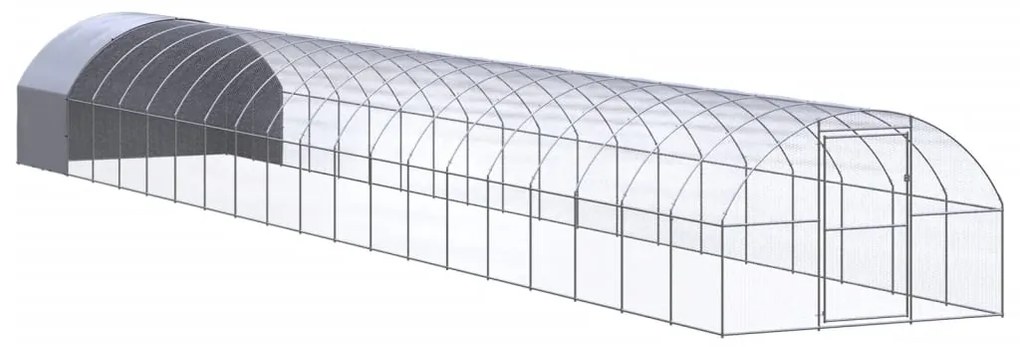 Venkovní klec pro kuřata 3 x 20 x 2 m pozinkovaná ocel 3095479