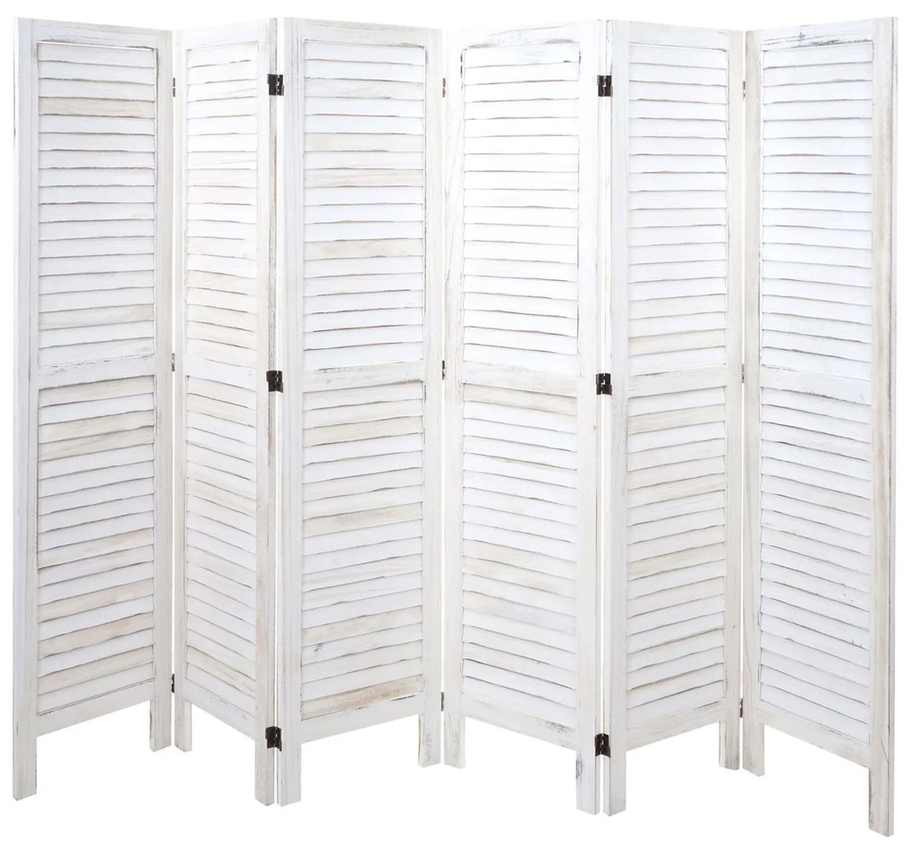 Paraván Shabby vintage G30 - 170 x 240 cm - Bílá
