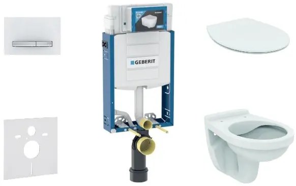 Geberit Kombifix - Set předstěnové instalace, klozet Alpha se sedátkem, tlačítko Sigma50, alpská bílá 110.302.00.5 ND8