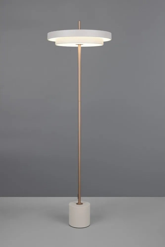Slonovinová LED stmívatelná stojací lampa (výška 138 cm) Keaton – Trio
