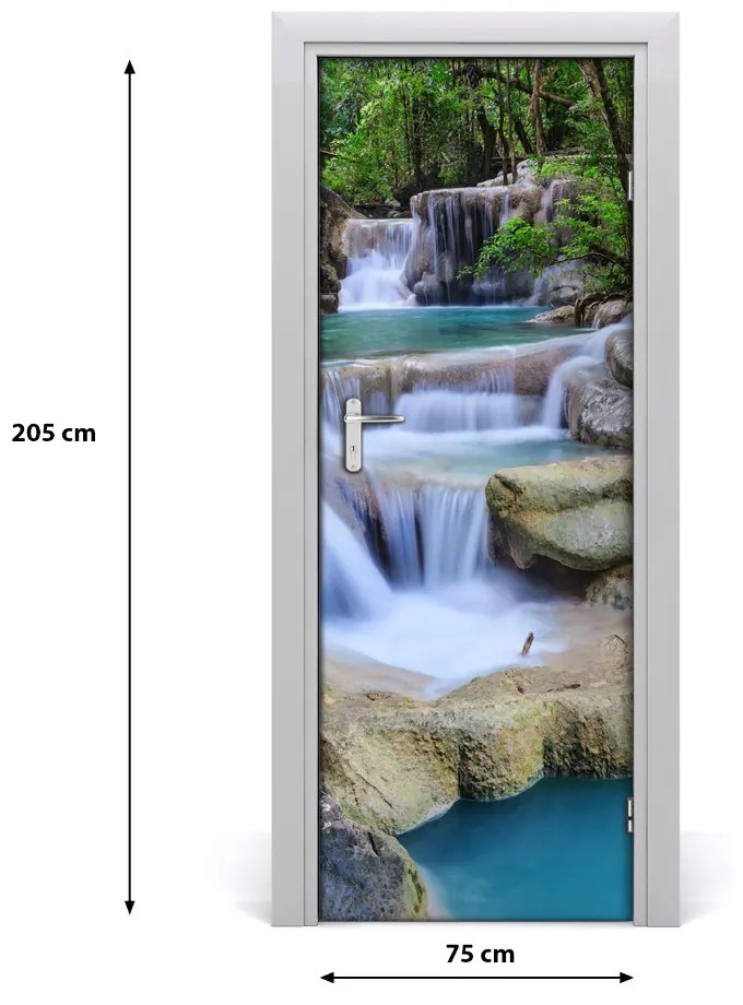 Fototapeta na dveře vodopád Thajsko 75x205 cm