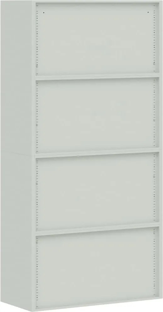 Kartotéka světle šedá 90 x 40 x 180 cm ocel 339753