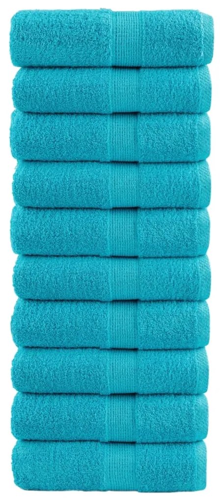 Prémiové mycí utěrky SOLUND 10 ks tyrkysové 30x30 cm 600 g/m² 137445