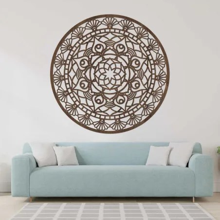Dřevěná mandala harmonie – Elegantní dekorace na zeď I SENTOP HDF0176