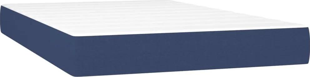 vidaXL Box spring postel s matrací 120x200 cm textil [3142647] Barva: Modrá