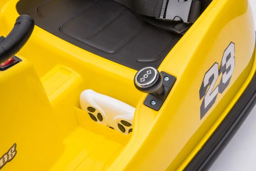 LEAN CARS Bateriové vozidlo GTS1166 LED světla dálkové ovládání žluté