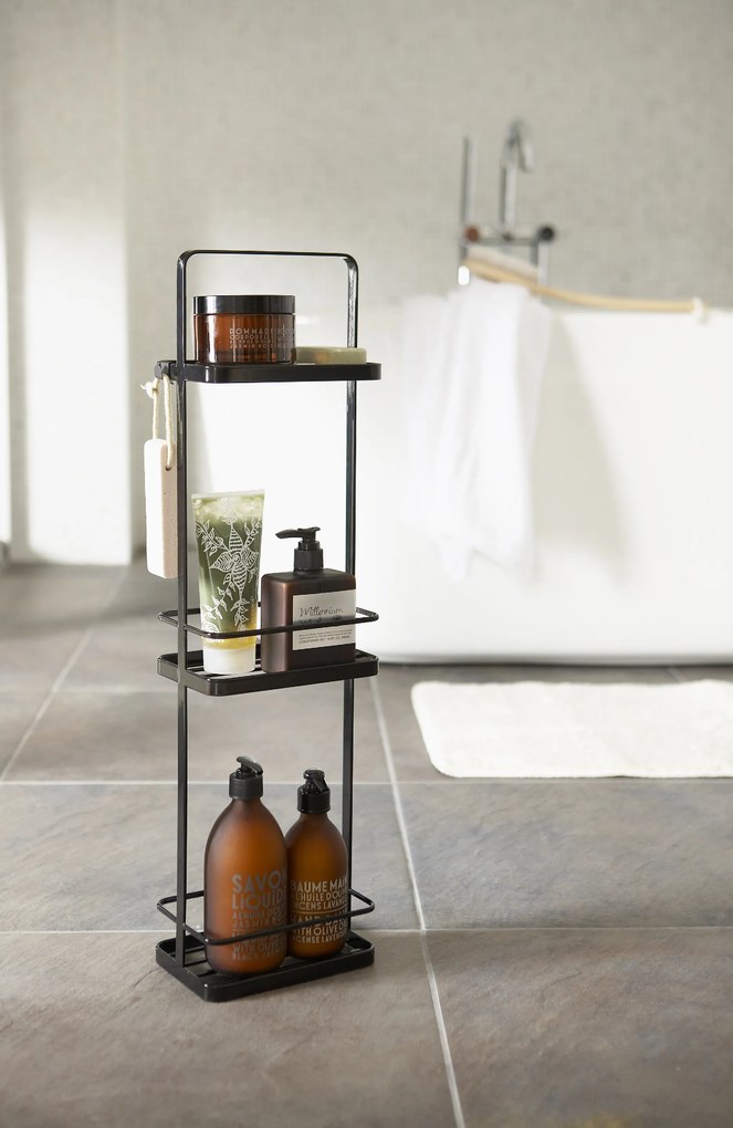 Yamazaki, Poličky do koupelny Tower 6635 Bath Rack 3 | černé