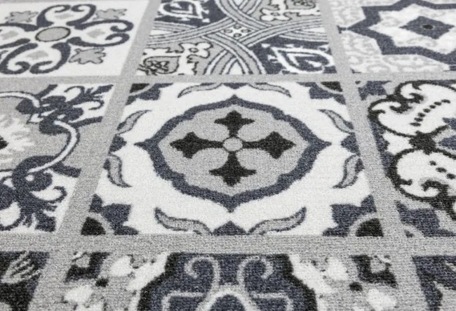 Protiskluzový běhoun Patchwork - šedý