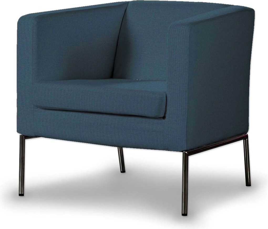 Potah na křeslo IKEA Klappsta barva modrá látka pletený vzor