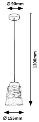 Rabalux - Lustr na lanku 1xE27/60W/230V