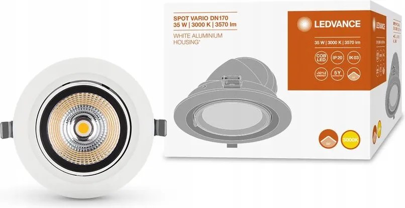 Led panel Bodové svítidlo 35W 3350lm Cct Očko Spot Bílá Vario Ledvance