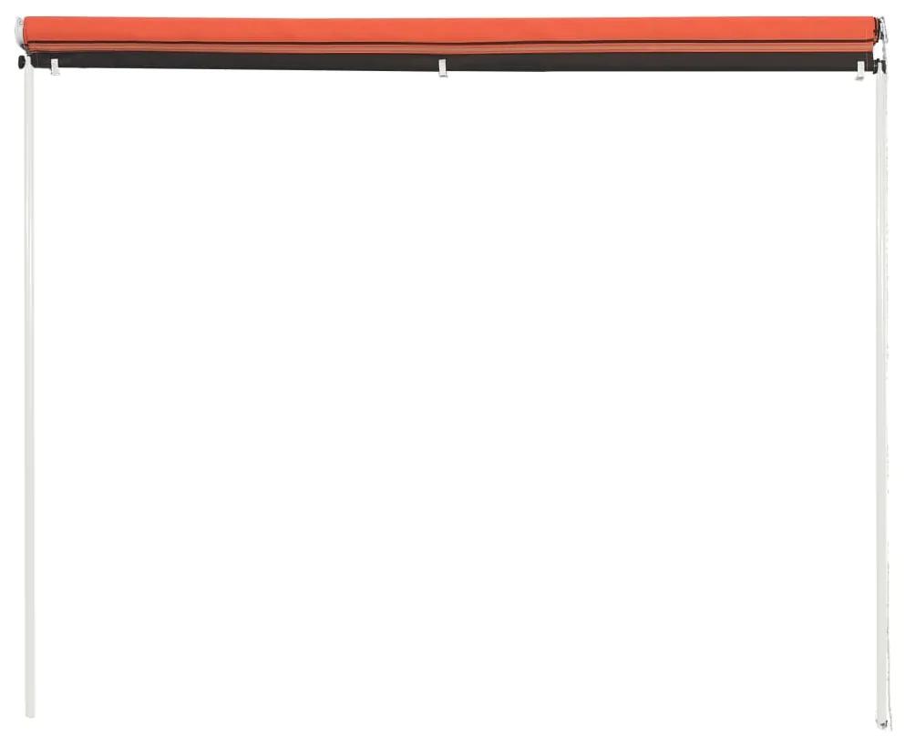 Zatahovací markýza 150 x 150 cm oranžovo-hnědá,  145894