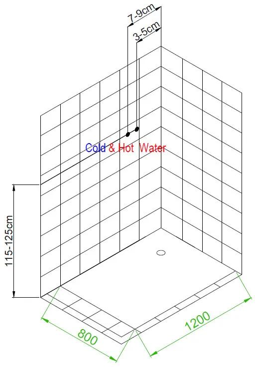 BPS-koupelny Hydromasážní box HYD-AL120 levý, 120x80 cm