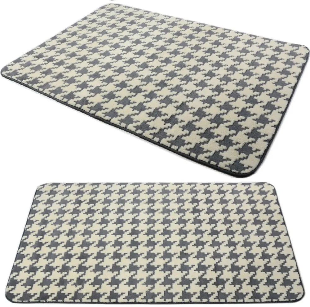 Tutumi Plyšový koberec 3D HOME Clover Pepitka Grey Rozměr (cm): 160 x 230