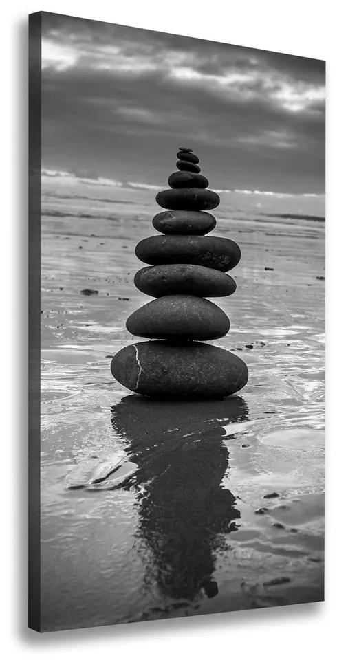 Wallmuralia Foto obraz na plátně Kamení na pláži 50x100 cm