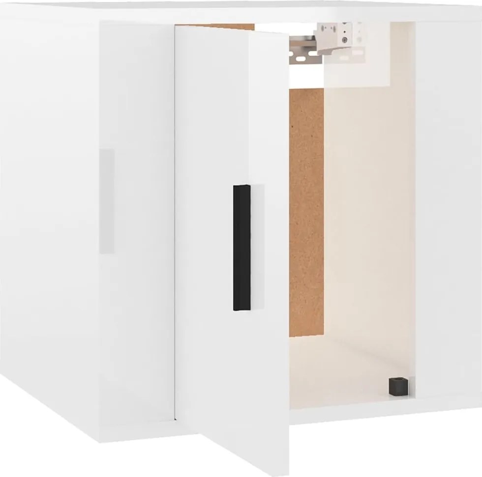 vidaXL Nástěnné TV skříňky 2 ks 40 x 34,5 x 40 cm [816643] Barva: Bílá