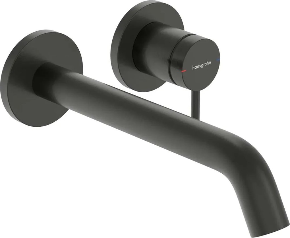 Hansgrohe Tecturis S - Umyvadlová baterie pod omítku, s výpustí, 2-otvorová instalace, EcoSmart+, kartáčovaný černý chrom 73351340