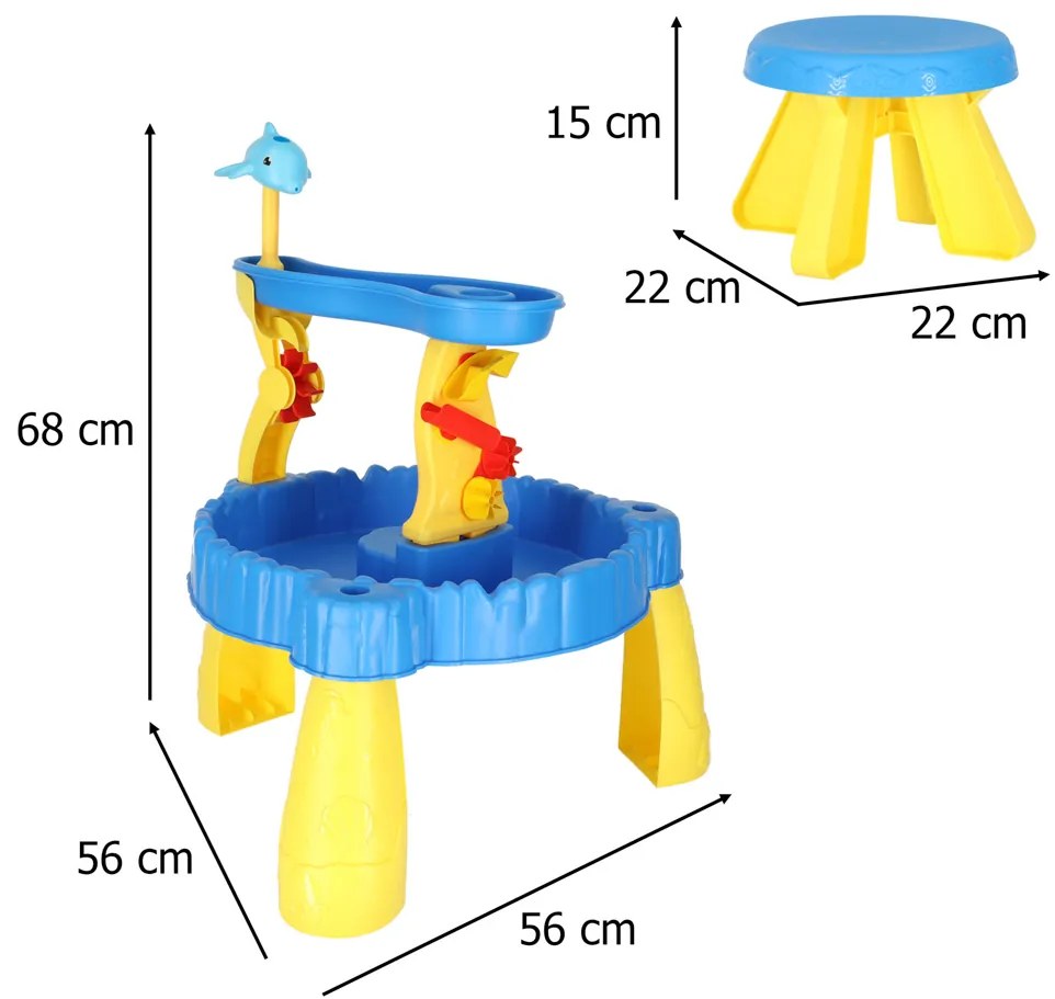Creative Corner Vodní stůl písek a vodní dráha dvě úrovně příslušenství