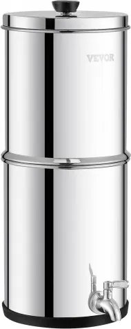 Gravitační vodní filtr z nerezu 8,5 l se 2 filtry – 7 l