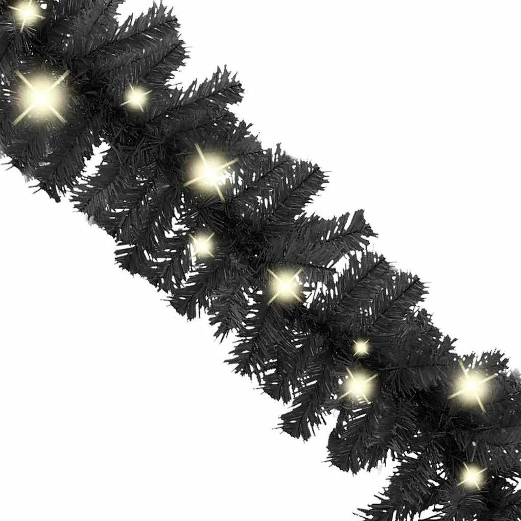Vánoční girlanda s LED světýlky 10 m černá 329190