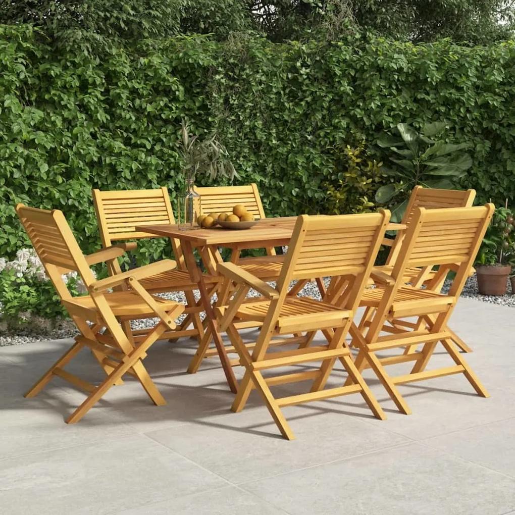 vidaXL Skládací zahradní židle 6 ks 55x62x90 cm masivní teakové dřevo [3155068]