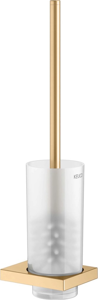 Keuco Edition 11 - WC štětka s držákem, matné sklo/kartáčovaná mosaz 11164259000