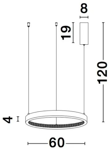 LED lustr Preston 60 černé