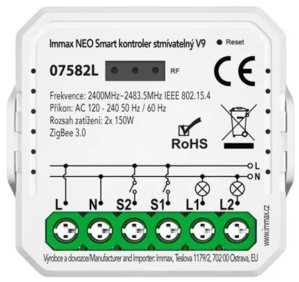 Smart spínač IMMAX NEO 07582L ZigBee Tuya