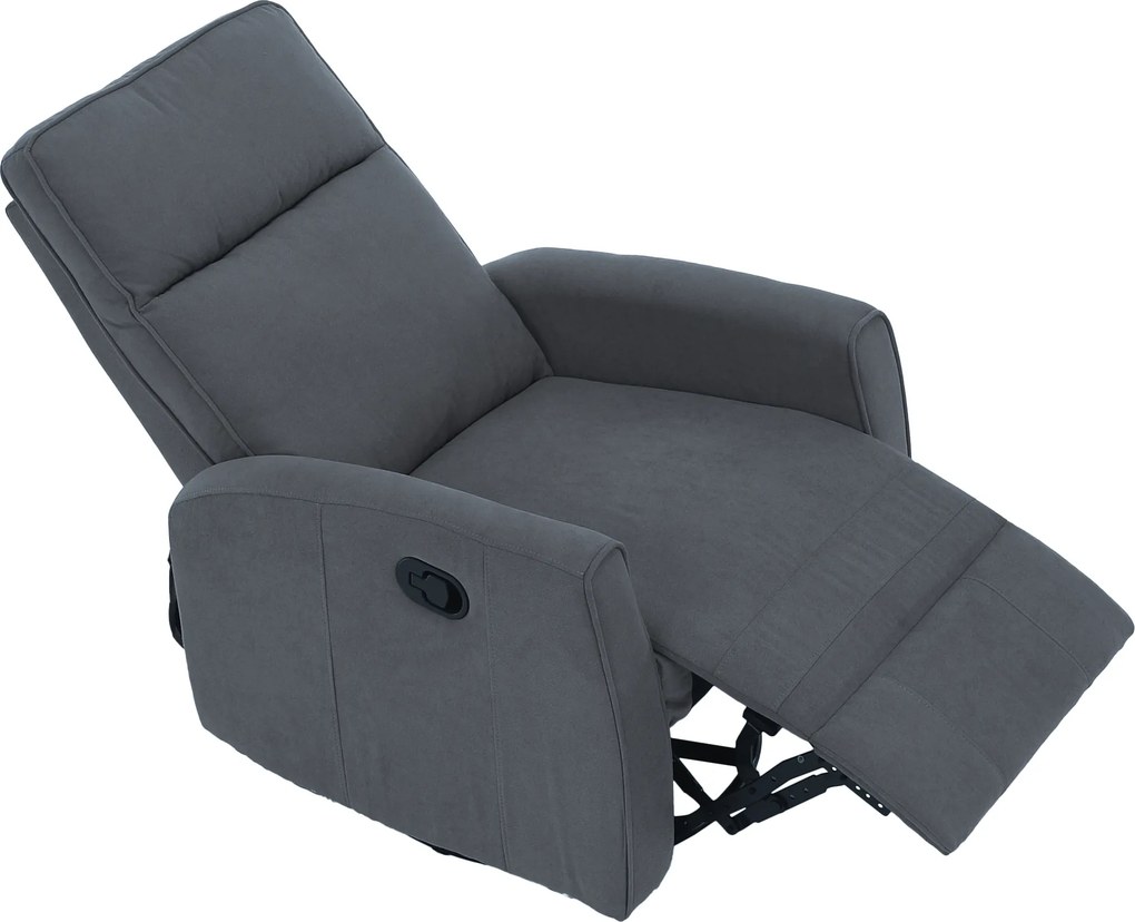 Relaxační otočné křeslo, šedá, MEKENZI