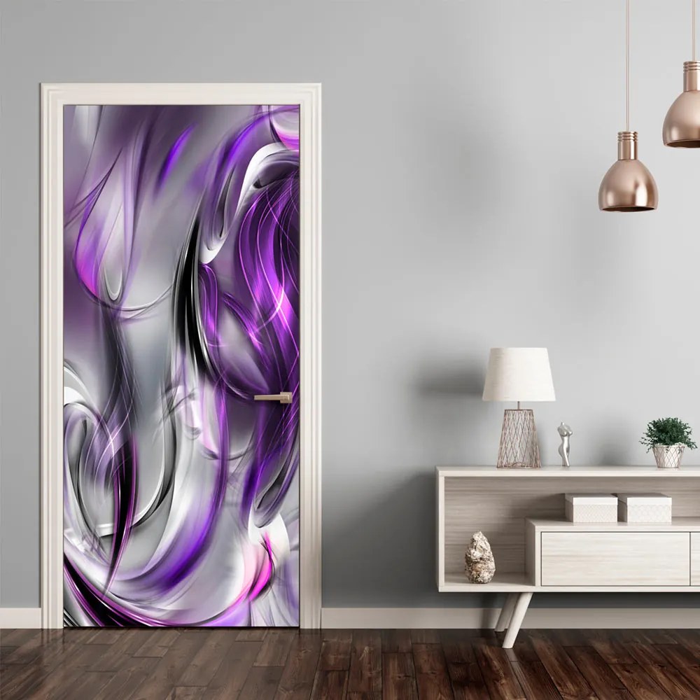 Fototapeta na dveře Bimago - Purple abstraction + lepidlo zdarma 100x210 cm