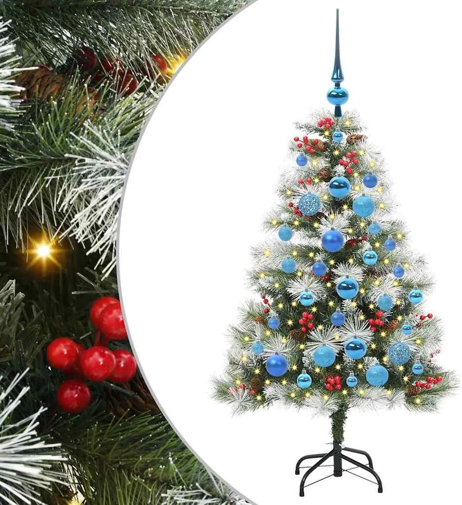 Umělý vánoční stromeček Zelená a bílá 120 cm PVC, kov a plast 3395168