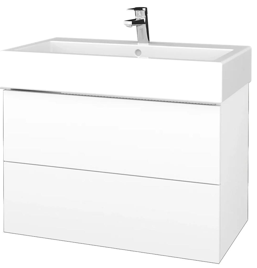 Dřevojas Koupelnová skříň VARIANTE SZZ2 80 Varianta: M01 Bílá mat / M01 Bílá mat