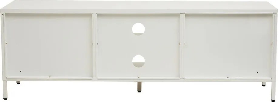 Bílý ocelový TV stolek 150x50x45 cm Acier – Premier Housewares