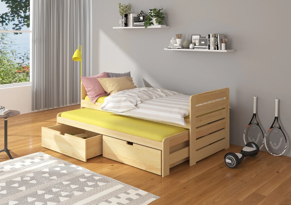 ADRK Furniture Postel dvojitá TOMI 180x80 CH-Tom-PINEN-186-E1412