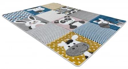 koberec PETIT ZOO ZVÍŘATA, krémovýovo šedý velikost 200x290 cm | krásné koberce cz